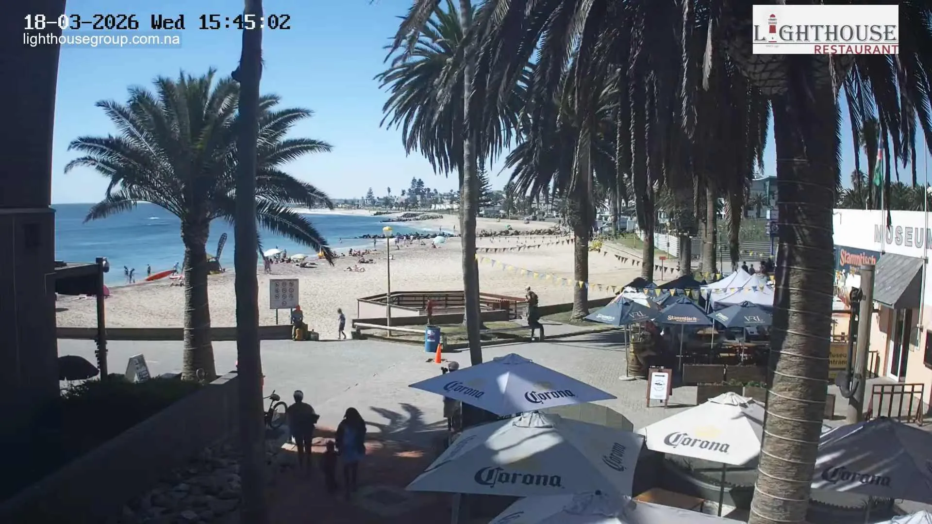 Swakopmund Live Camera - Mole Beach & Lighthouse, Namibia