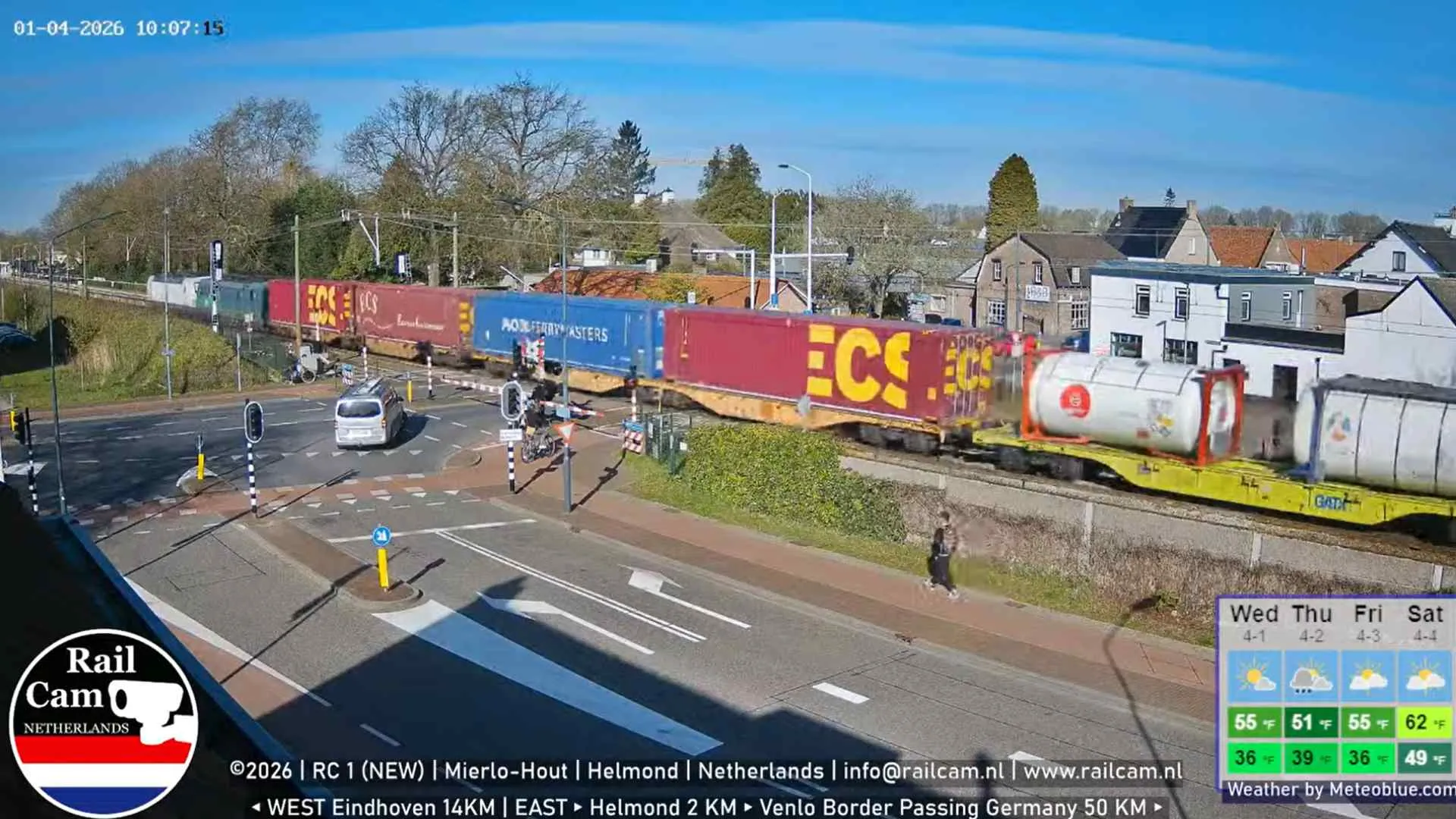 Mierlo-Hout Level Crossing Live Cam - Helmond, Netherlands