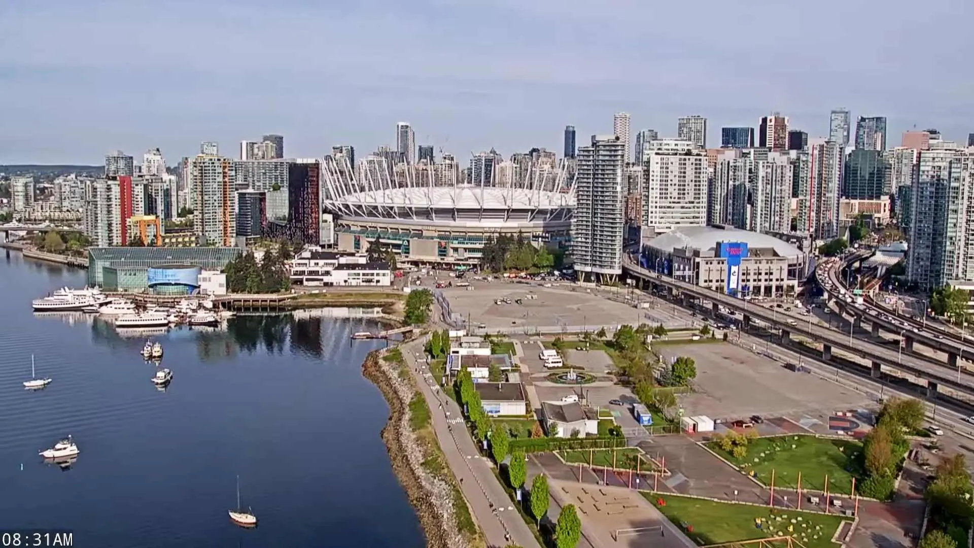 Vancouver Harbour and BC Place Live Camera - Vancouver, Canada